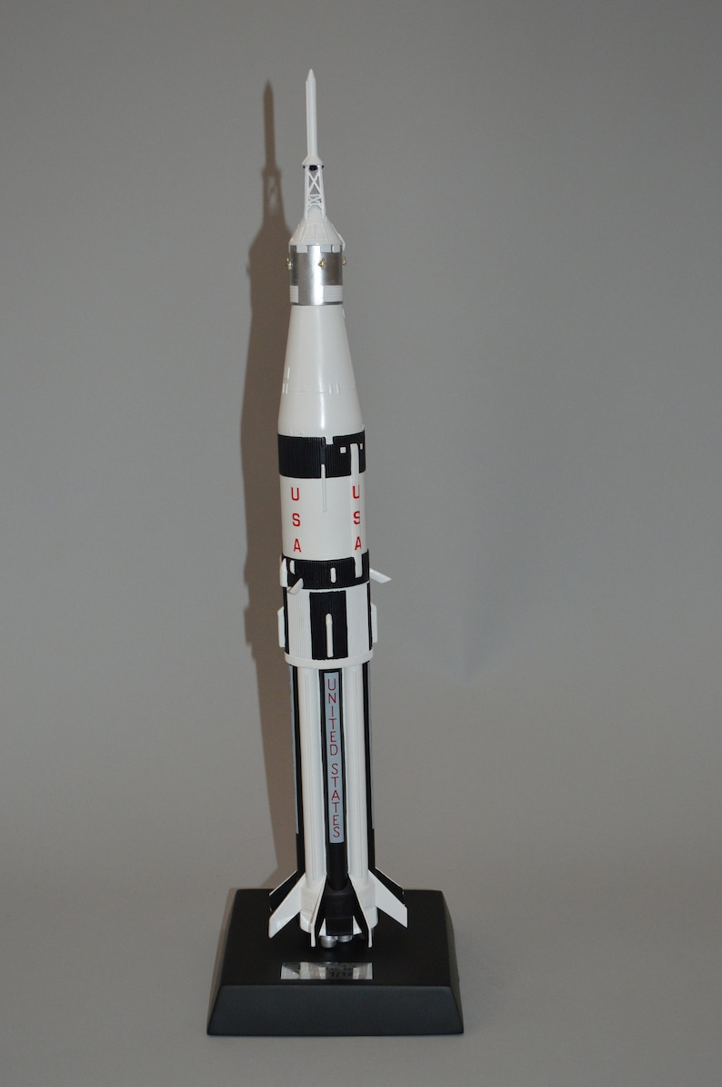 Saturn 1B NASA Rocket LARGE 39 Inches Tall 1/72 Scale Model Hand Carved ...