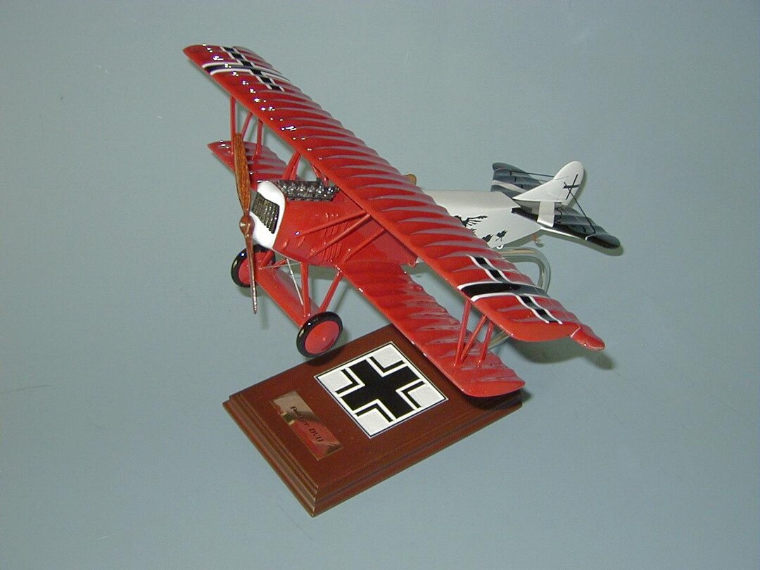 Fokker DVII D7 World War I Fighter Plane German Air Force Mahogany Wood ...