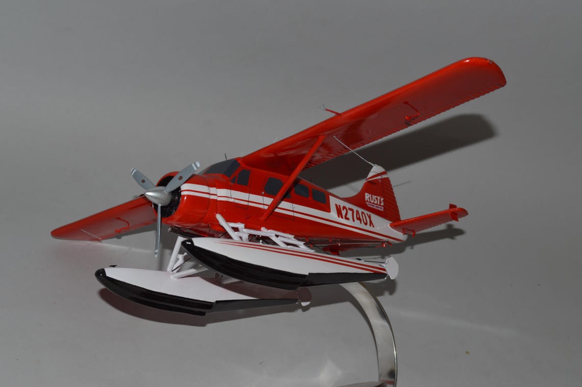 DHC-2 Beaver Dehavilland Rust's Flying Service Bush Plane High Detail ...
