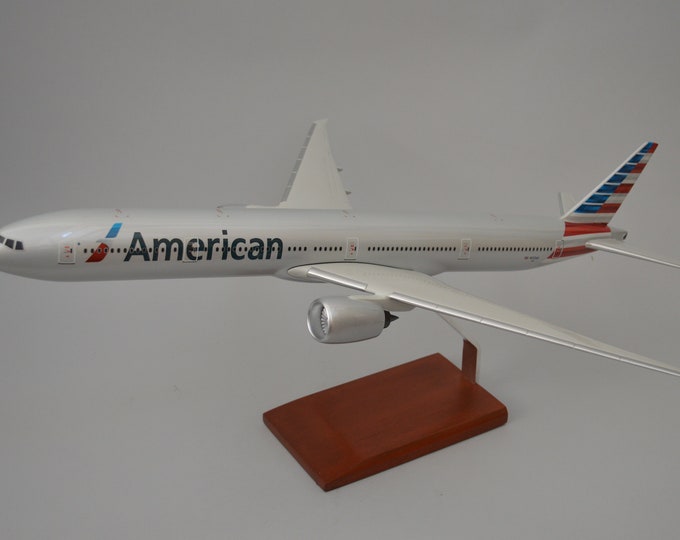Boeing 777-300 American Airlines LARGE Airplane Model Made From Hand ...