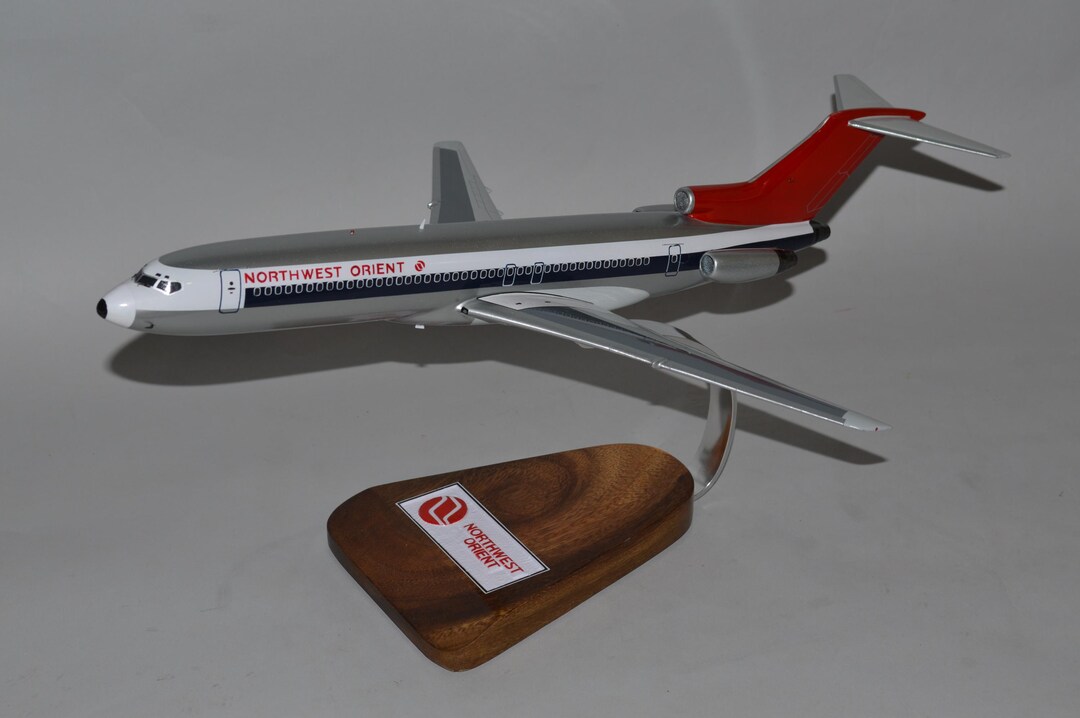 Boeing 727 Northwest Orient Airlines Aircraft Hand Carved and Painted ...