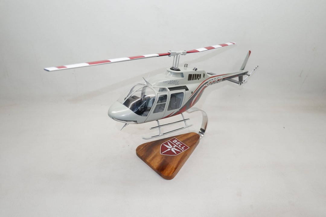 Bell 206 Ranger With Clear Windows LARGE Helicopter Airplane Model Hand ...