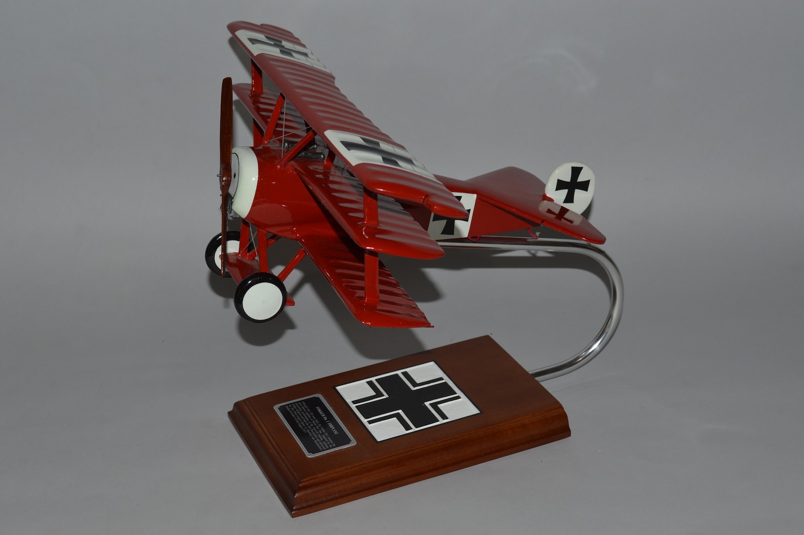 Fokker DR.1 Tri-plane Red Baron World War I Fighter Model Hand Carved ...