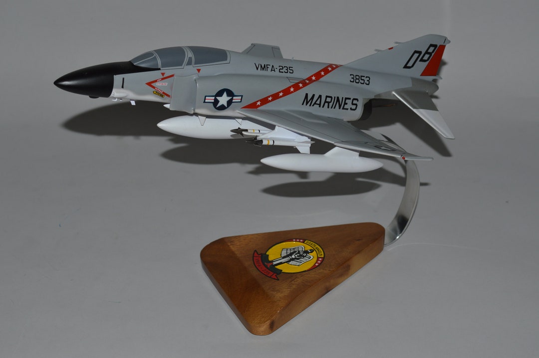 F-4 Phantom VMFA-235 Death Angles Marine Corps Model Hand Carved ...