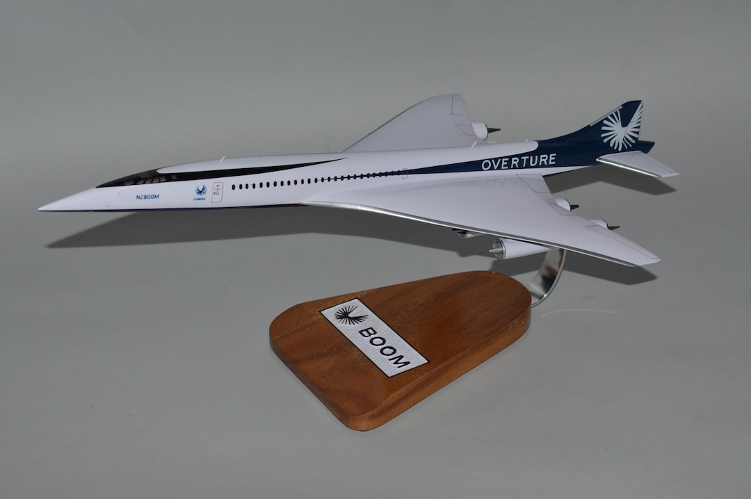 Boom Overture Supersonic Concept Airline Airplane Model Hand Carved ...