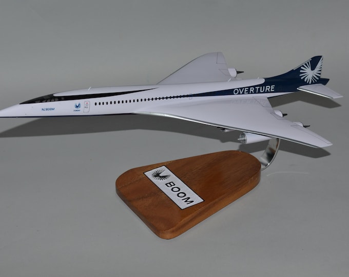 Boom Overture Supersonic Concept Airline Airplane Model Hand Carved ...