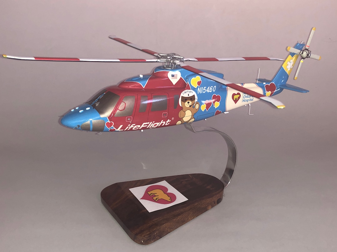 Sikorsky S-76 Life Flight Childrens Hospital Helicopter Model Hand ...