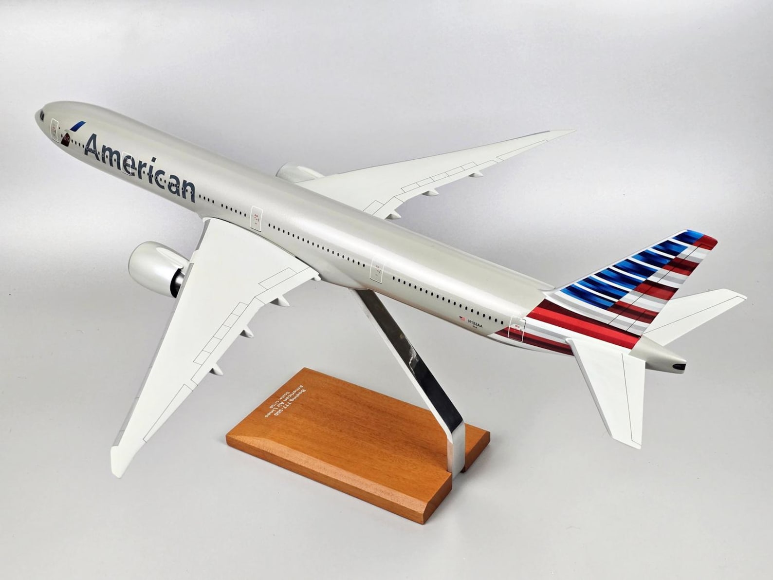 Boeing 777-300 American Airlines LARGE Airplane Model Hand Fitted and ...