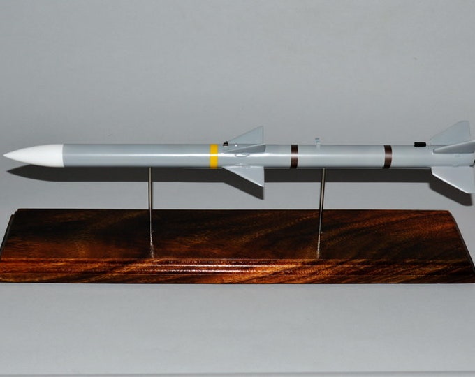 AIM-120 AMRAMM Air to Air Missile Model Hand Carved Mahogany Wood ...