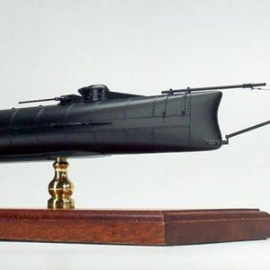 CSS Hunley Confederate Civil War Submarine Model Hand Carved Mahogany ...
