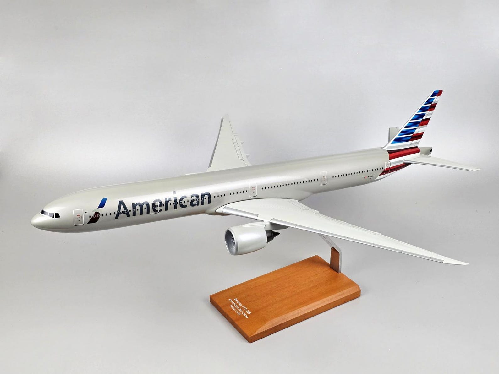 Boeing 777-300 American Airlines LARGE Airplane Model Hand Fitted and ...