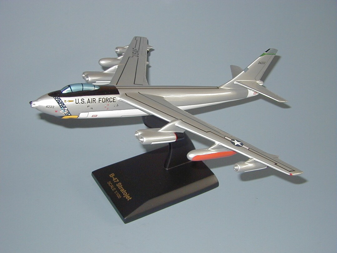 Boeing B-47 Stratojet USAF SAC Jet Bomber Airplane Model Hand Carved ...