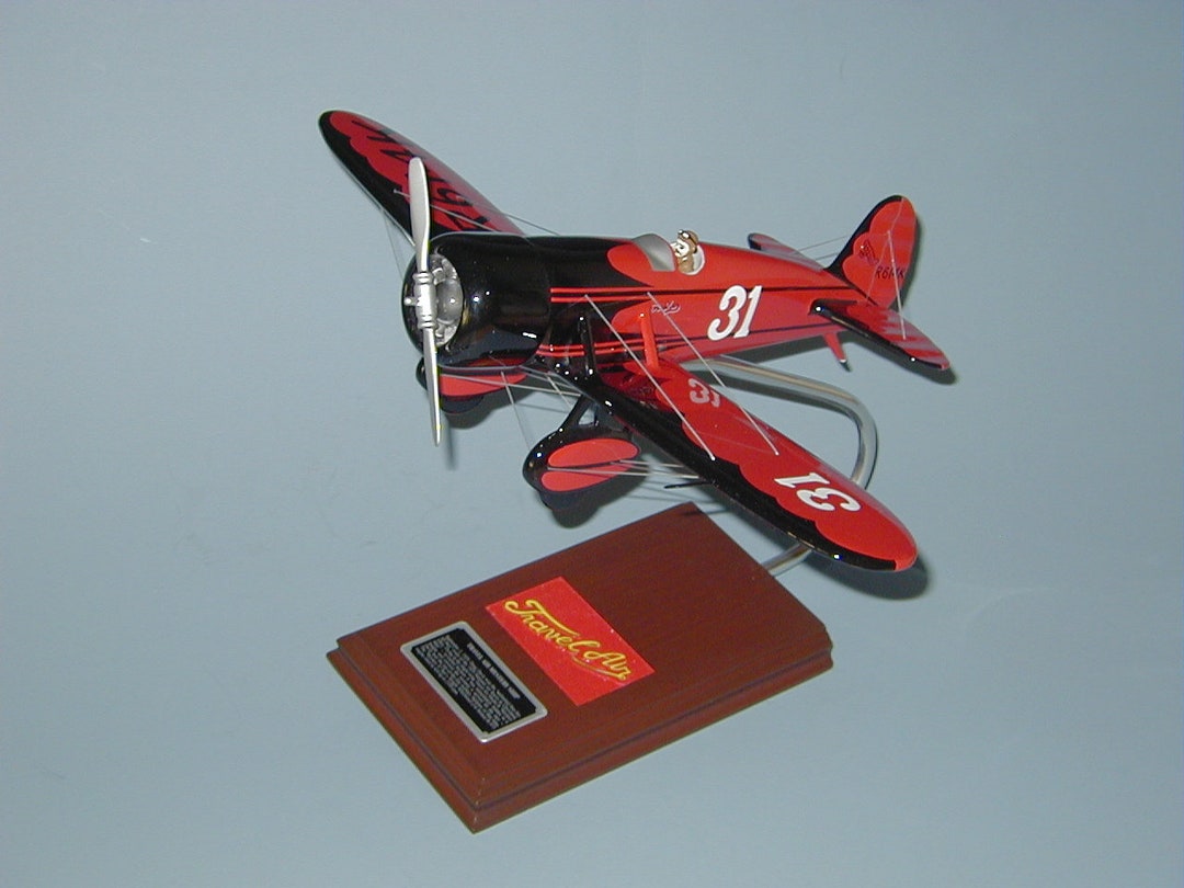 Travel Air Mystery Ship Airplane Model Hand Carved Mahogany Wood ...