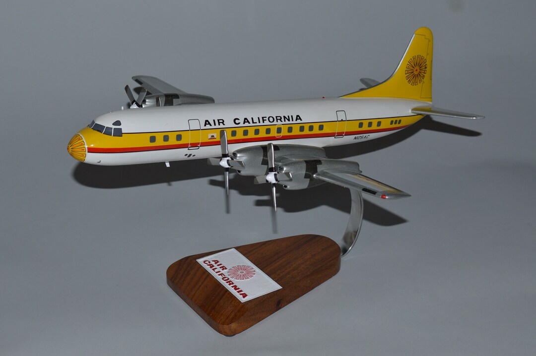 Lockheed L-188 Electra Air California Airplane Model Hand Carved ...