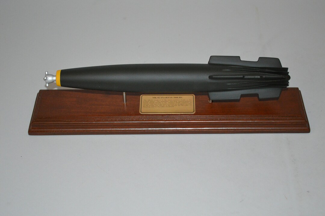 Mark 82 Snakeye High Drag Bomb Weapon Model Hand Carved Mahogany Wood ...