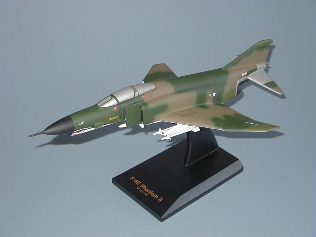 F-4 Phantom USAF Air Force Fighter Jet Model Hand Carved Mahogany Wood ...