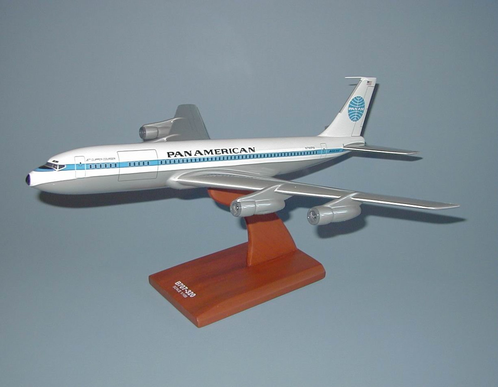 Boeing 707 Pan Am Airlines Airplane Model Hand Carved Mahogany Wood ...