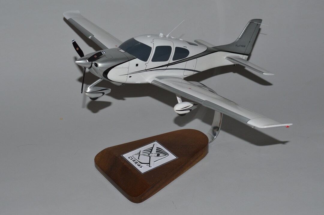 Cirrus SR22 SR-22 Hand Carved and Painted Mahogany Wood Airplane ...