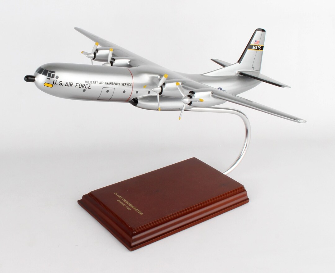 C-133 Cargomaster USAF Air Force Transport Airplane Model Hand Carved ...