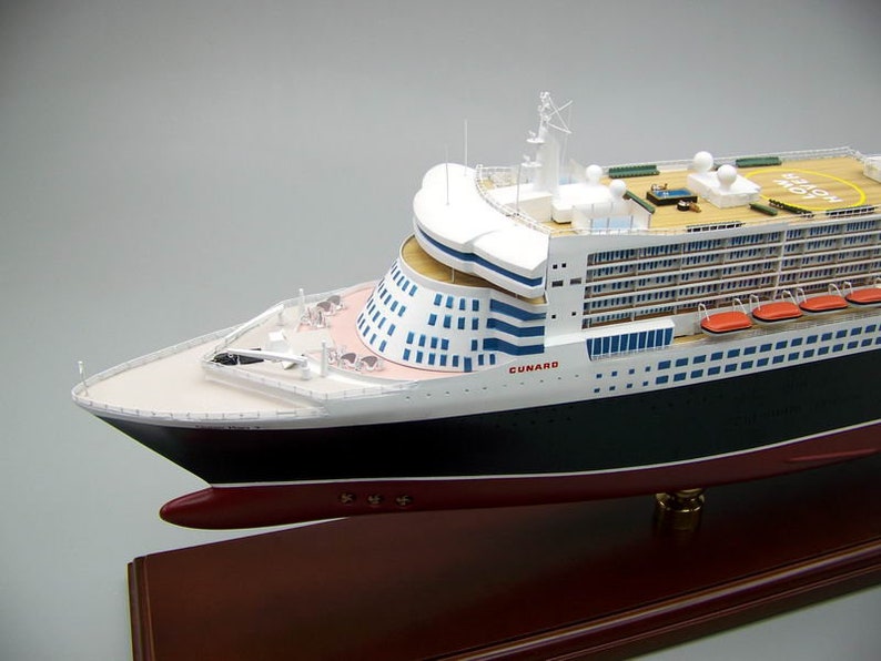 Cunard Ocean Liner Queen Mary 2 QE2 Ship Model Hand Carved - Etsy