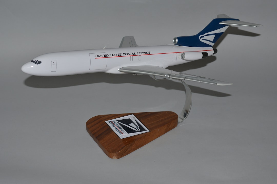 Boeing 727-200 USPS United Postal Service Plane Mahogany Wood Airplane ...