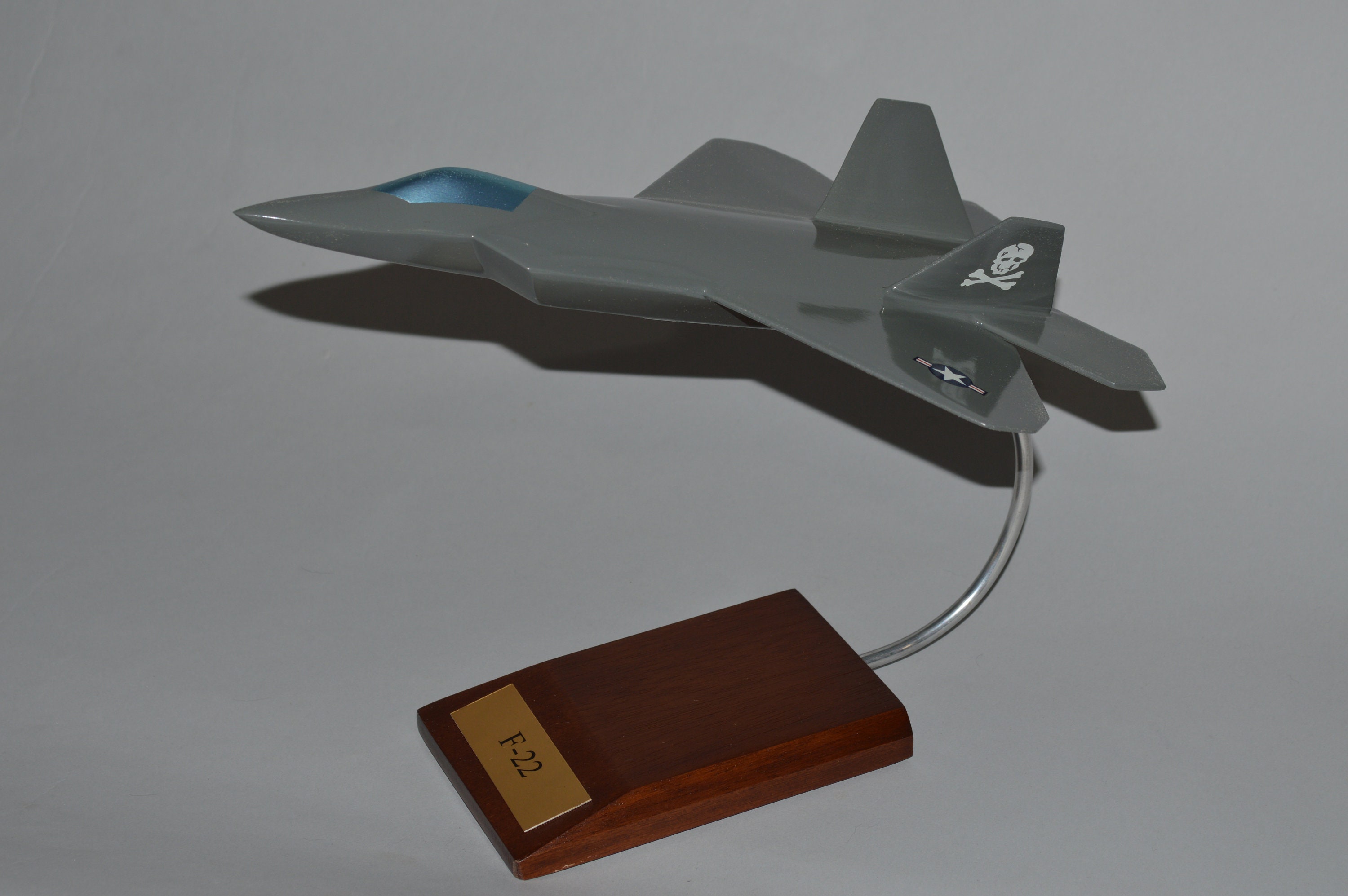 F-22 Raptor Air Force MINIATURE Model Hand Carved Mahogany Wood Replica ...