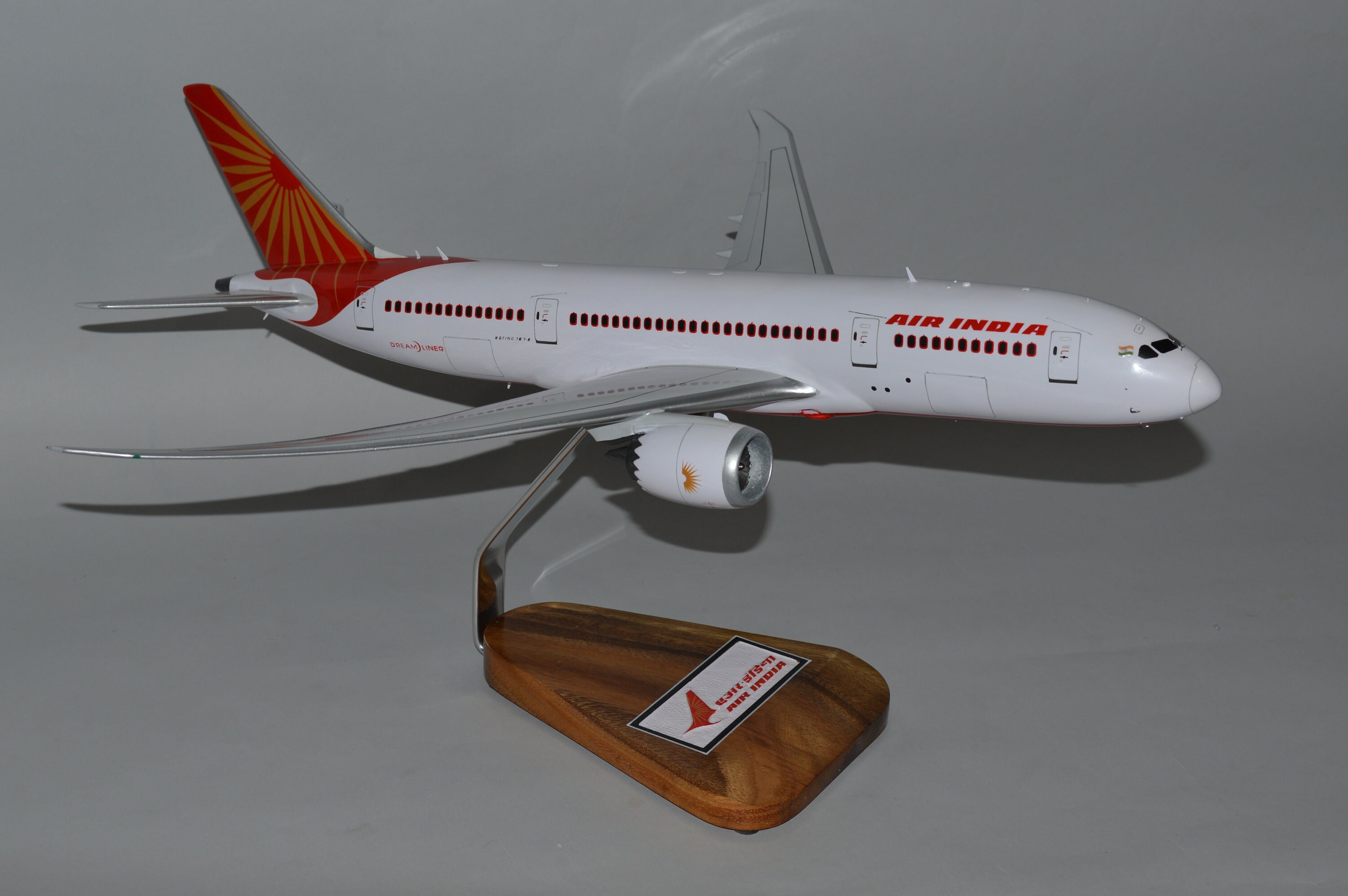 Boeing 787 Dreamliner Air India Airplane Model Hand Carved Mahogany ...