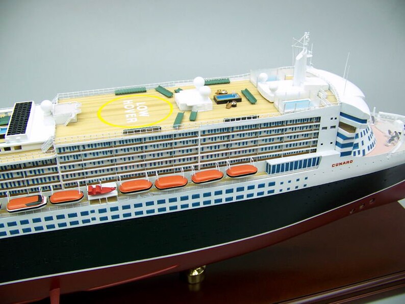 Cunard Ocean Liner Queen Mary 2 QE2 Ship Model Hand Carved - Etsy