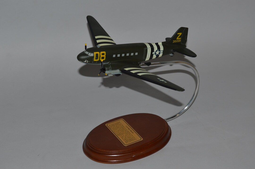 Douglas C-47 Goony Bird D-day Miniture Airplane Model Hand Carved ...