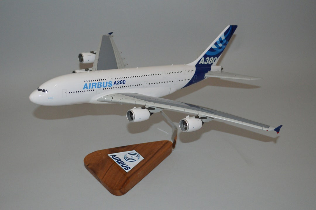 Airbus 380 A380 Commercial Airline Plane Hand Carved Mahogany Wood ...