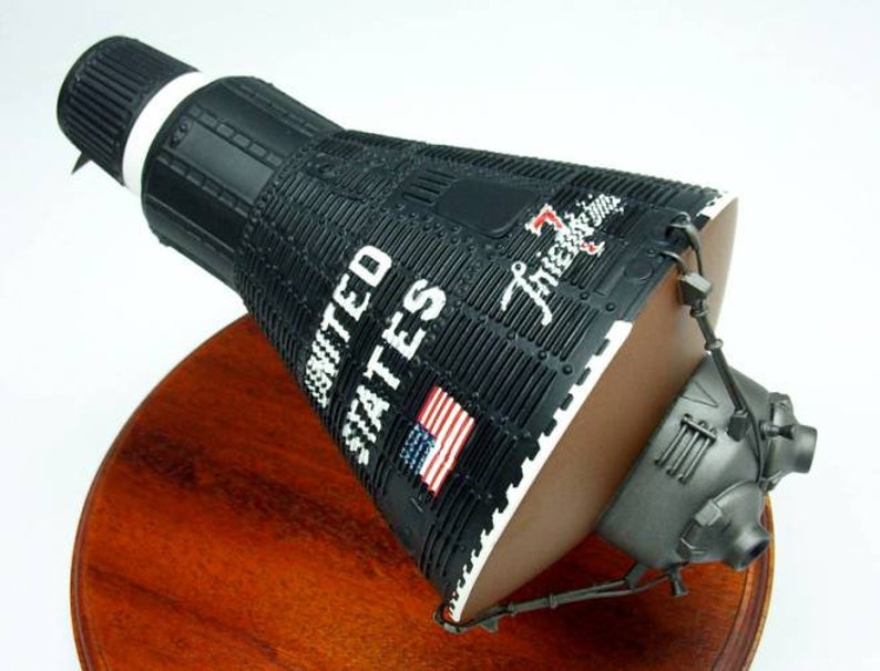 NASA Mercury Space Capsule Aircraft Hand Carved and Painted Mahogany ...