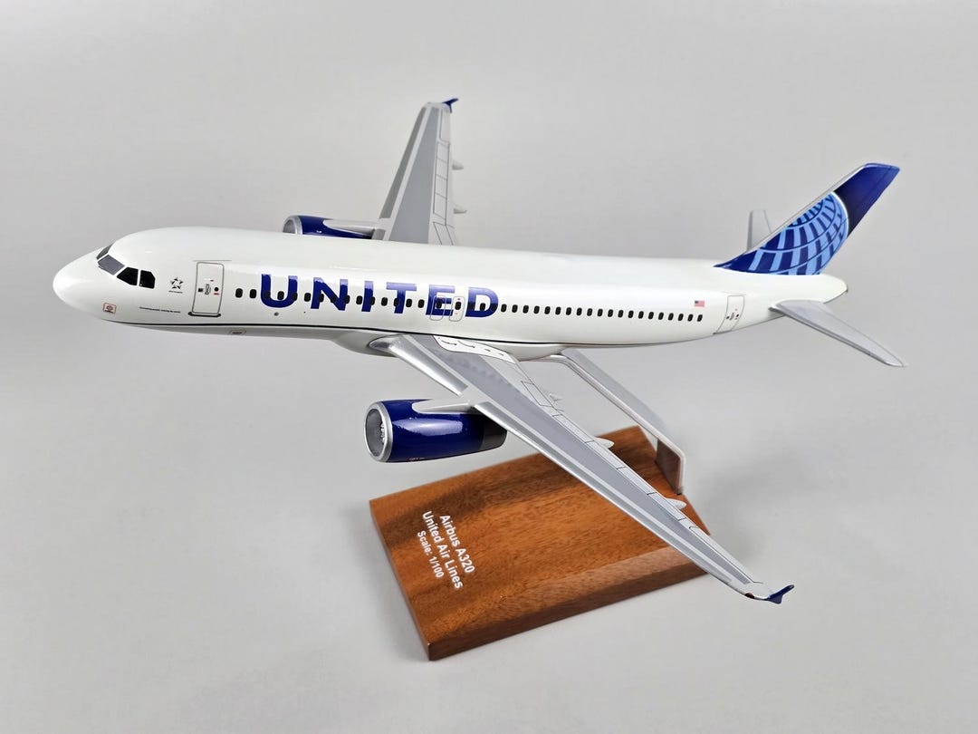 Airbus 320 A320 United Airlines New Livery Paint Scheme Hand Carved ...
