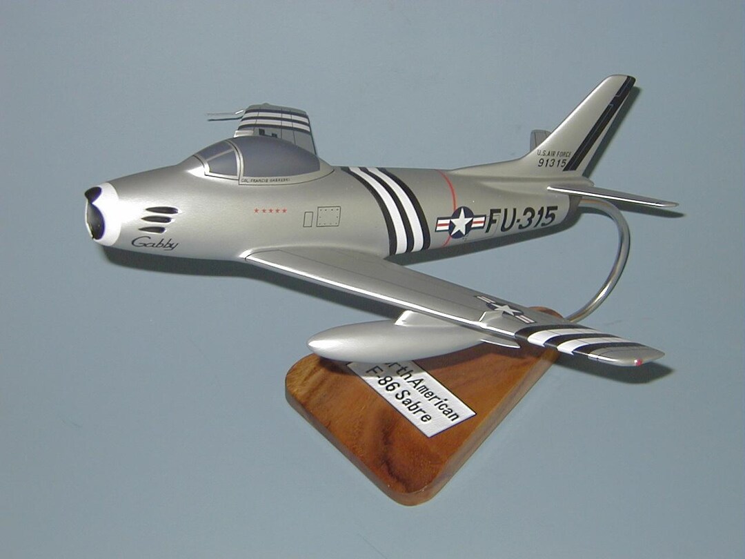 North American F-86 Sabre USAF Ace Gabreski Fighter Plane Model Hand ...