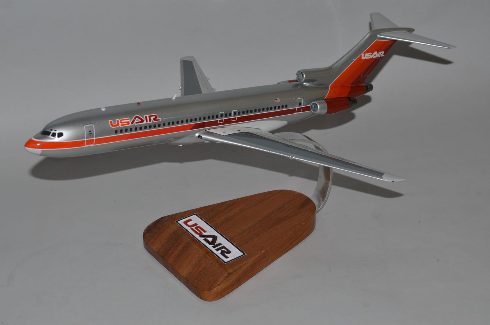 Boeing 727 US Air Aircraft Hand Carved and Painted Mahogany Wood ...