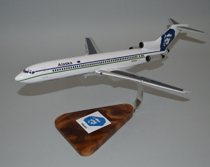 Boeing 727 Alaska Airlines Mahogany Wood Airplane Desktop Model - Etsy