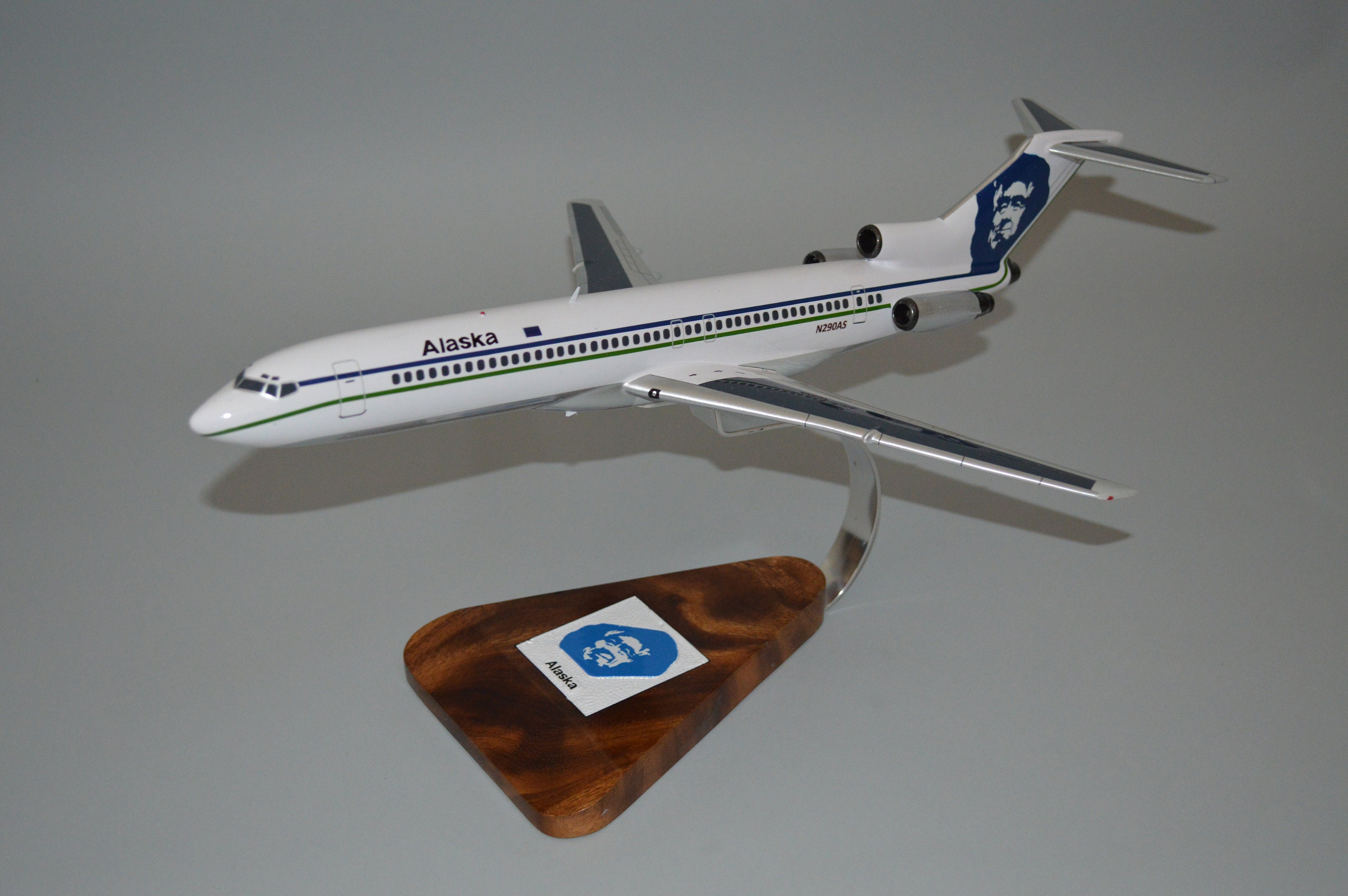Boeing 727 Alaska Airlines Mahogany Wood Airplane Desktop Model - Etsy