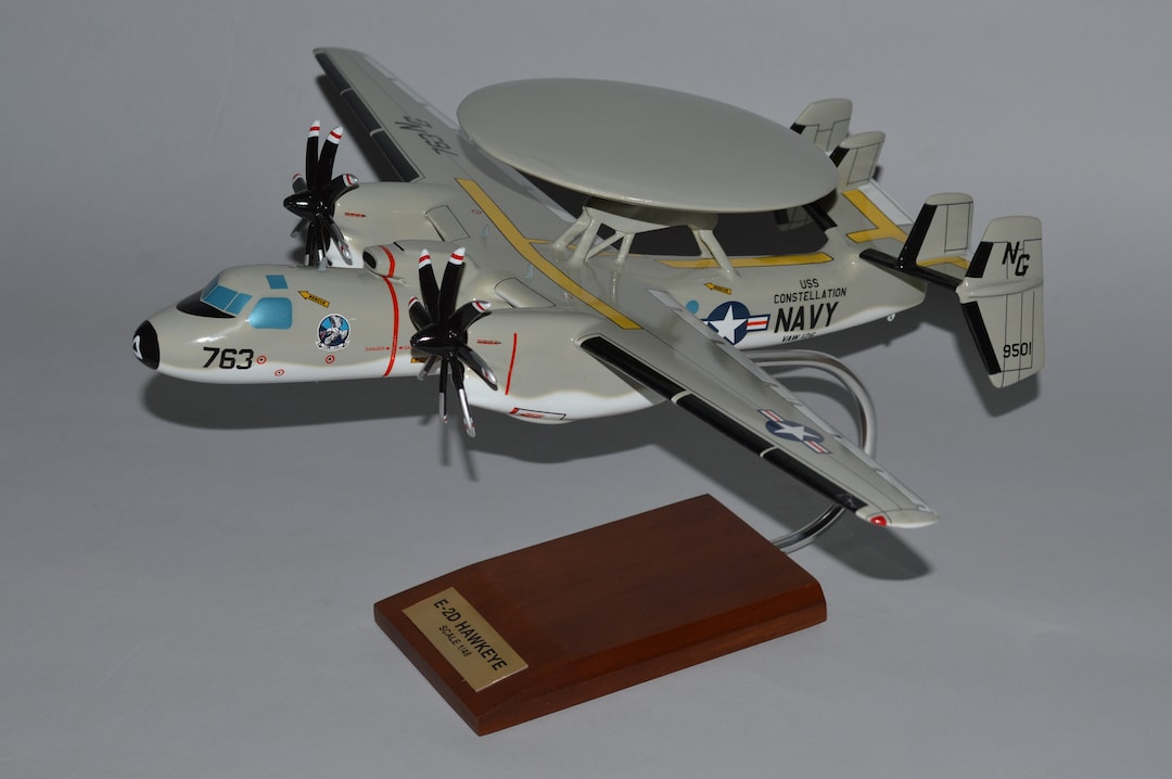 Grumman E-2D E-2 Hawkeye Navy AWACS Hand Carved Mahogany Wood Replica ...