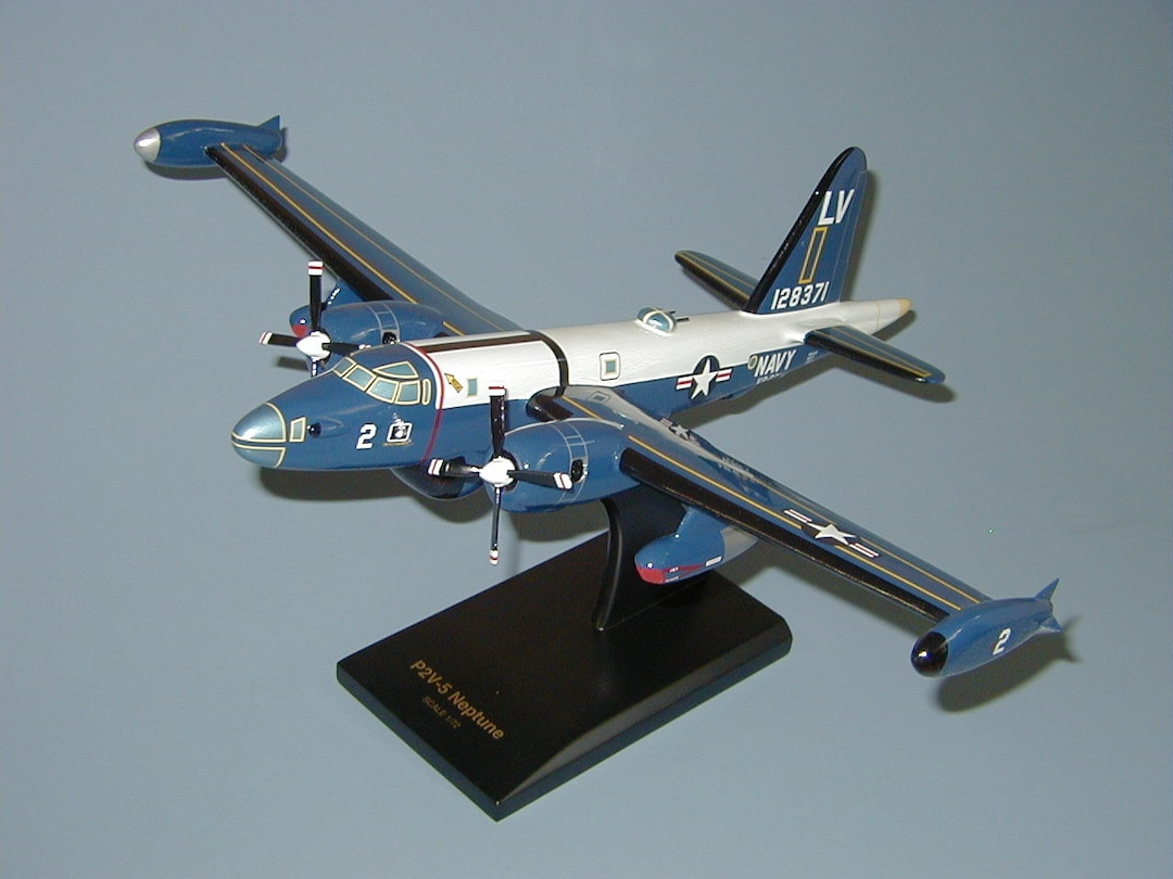 P2V-5 Neptune Navy Anti Submarine Patrol Airplane Model Hand Carved ...