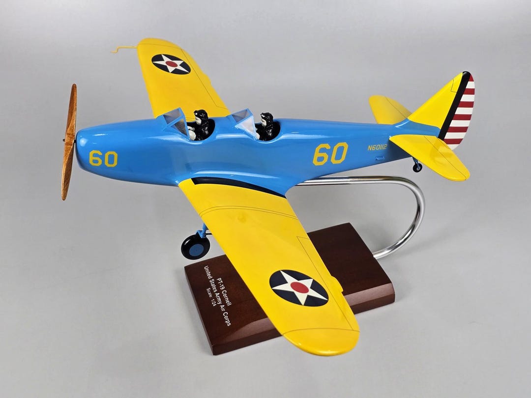 PT-19 PT19 Fairchild Army Air Force Trainer Airplane Model Handmade and ...