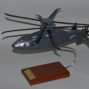 Sikorsky SB-1 Defiant Airplane Model Hand Carved Mahogany Wood Replica ...