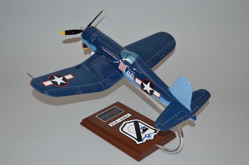 Vought F4U Corsair Marine Corps Ace Major Pappy Boyington VMF-214 ...