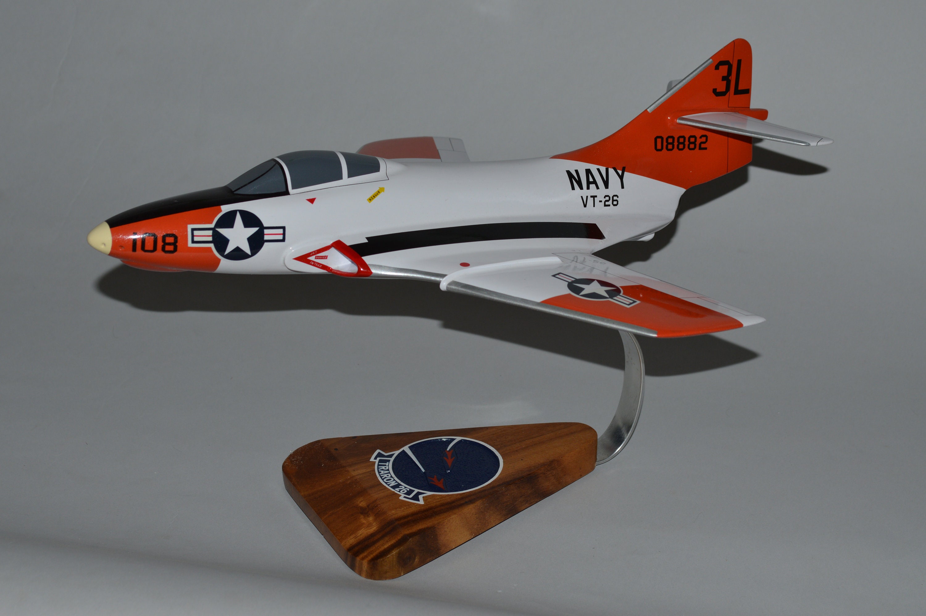 Grumman F9F Cougar VT-26 Navy Training Aircraft Airplane Model Hand ...