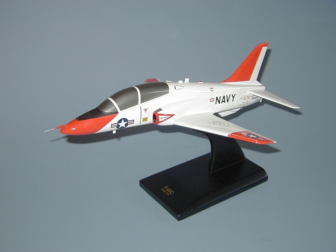 T-45 Goshawk Navy Trainer Airplane Model Hand Carved Mahogany Wood ...