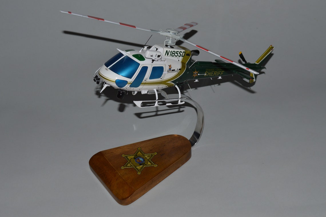 AS350 Astar Orange County Sheriff Helicopter Hand Carved and Painted ...