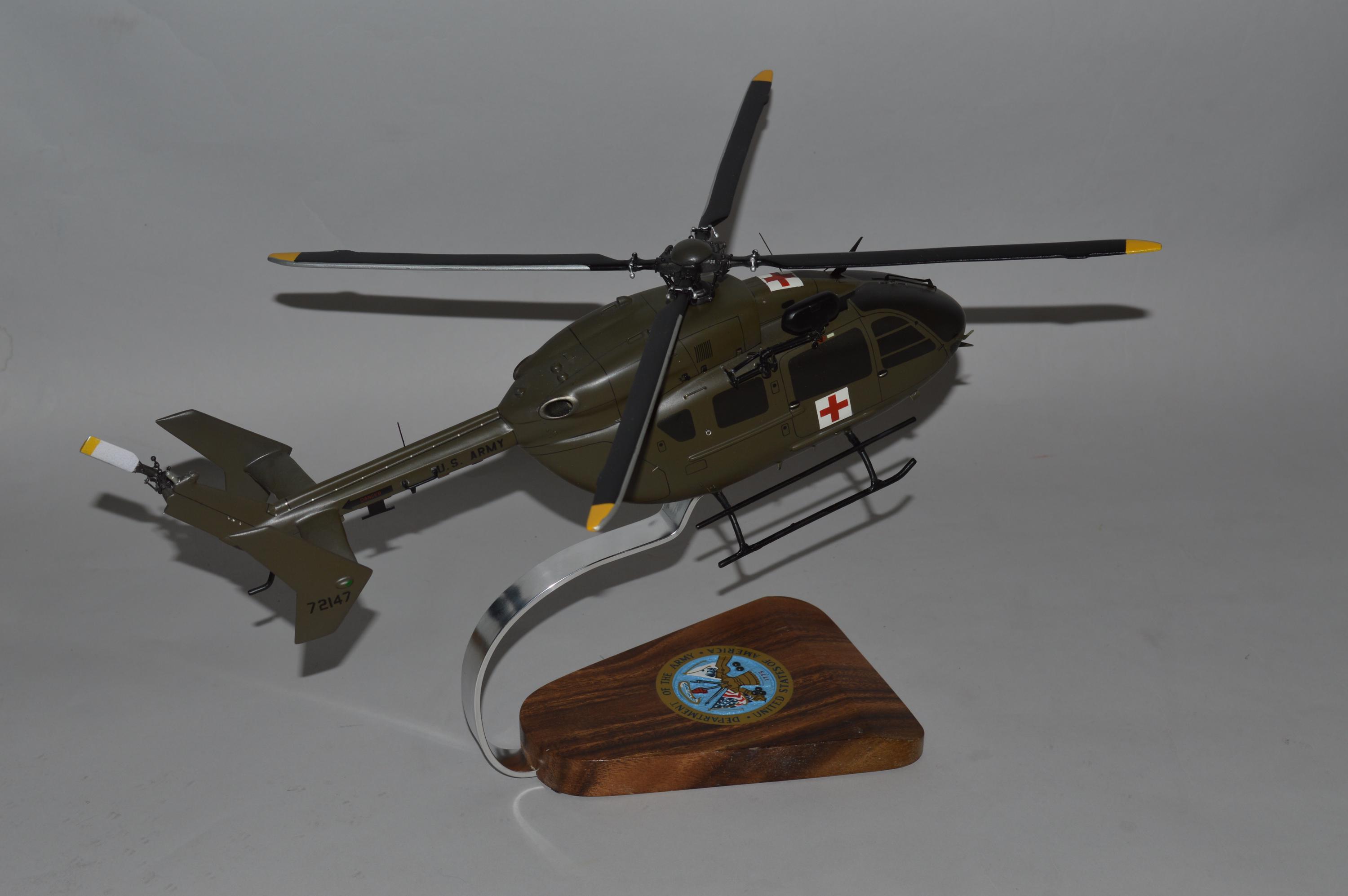UH-72 Lakota US Army Medevac Helicopter Aircraft Hand Carved and ...