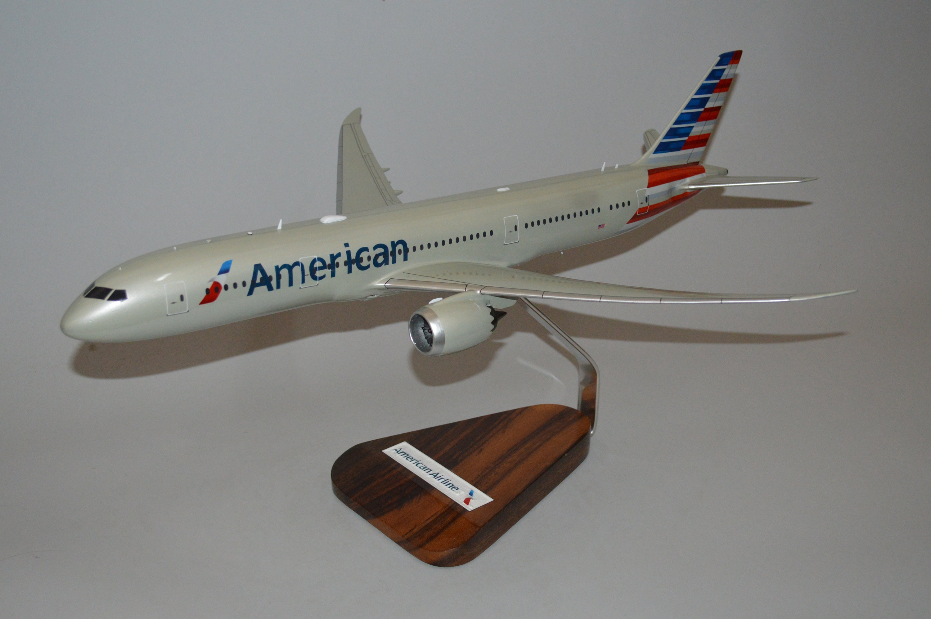 Boeing 777 American Airlines LARGE airplane model made from hand carved ...