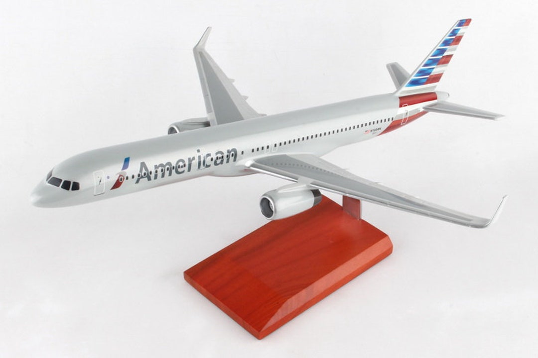 Boeing 757 American Airlines Aircraft Hand Carved and Painted Mahogany ...