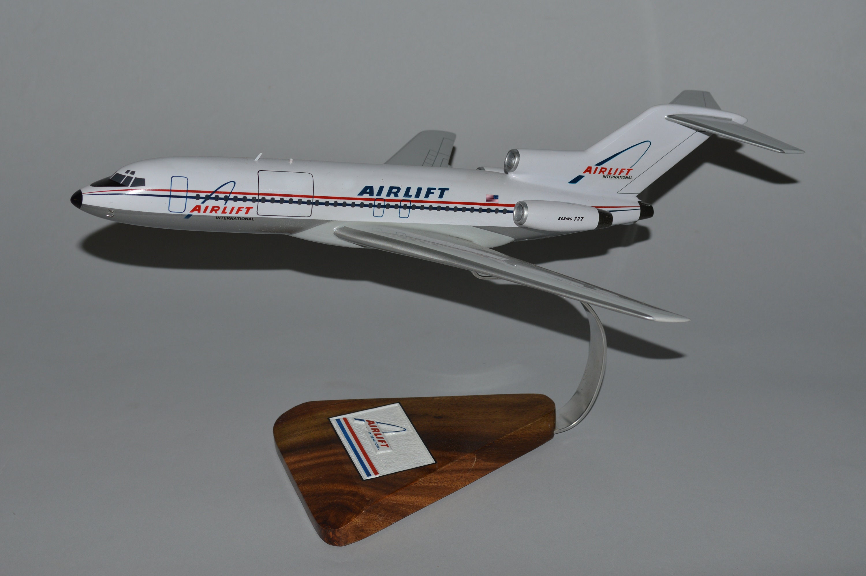 Boeing 727-100 Airlift International Cargo Freight Airliner Model Hand ...