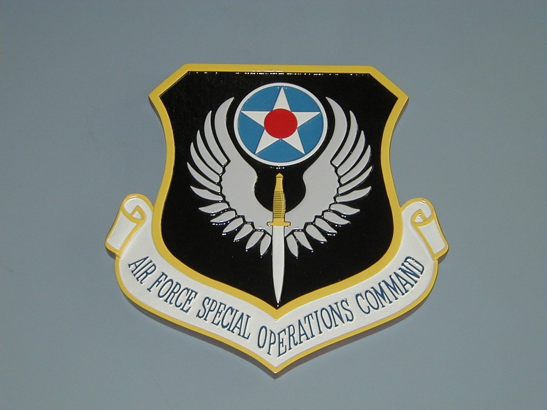 USAF Special Operations Command AFSOC Seal Hand Carved and Hand Painted ...