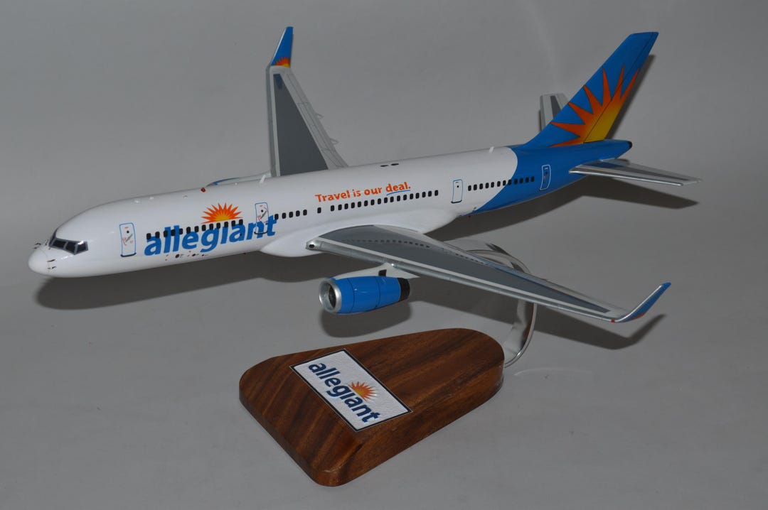 Boeing 757-200 Allegiant Airlines Hand Carved and Painted Mahogany Wood ...